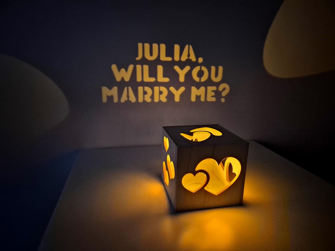 Personalized "will You Marry Me" Light Box, Custom Engagement Proposal ...