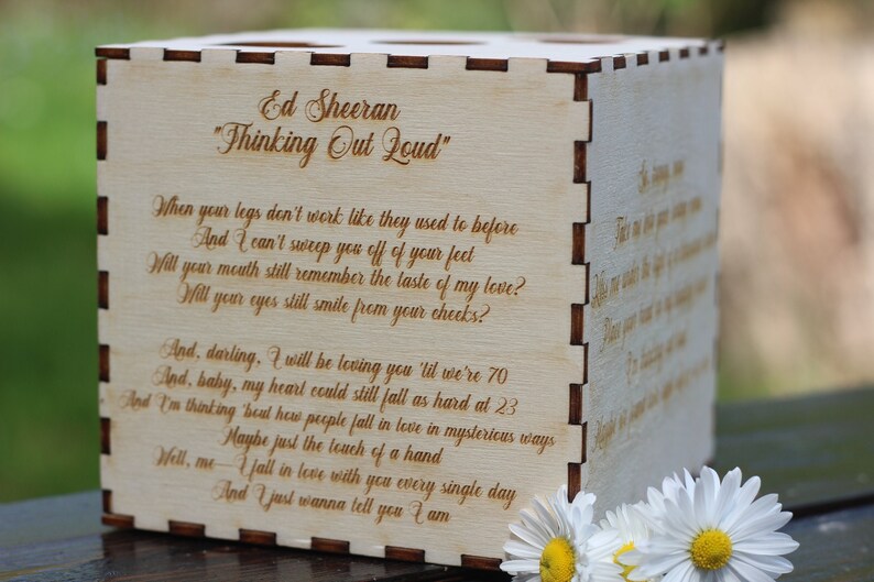 First Dance Wedding Song Lyrics Engraved Wooden Anniversary - Etsy