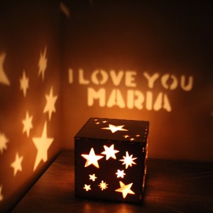 Girlfriend Personalized Gift, Light up Message Magic Box, Customized ...