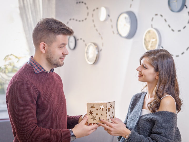 Light up Message Box Girlfriend Gift, Personalized Gift for Girlfriend ...