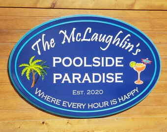 Custom Signs Outdoor Beach House Name Wood by greencottagedesign