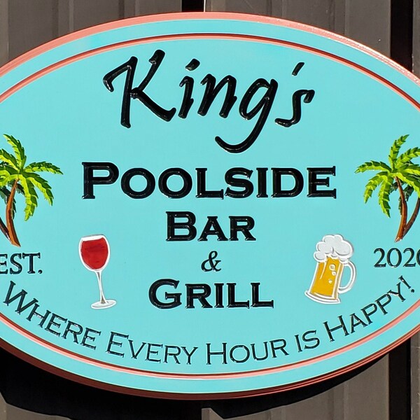 Poolside Bar and Grill Sign - Etsy