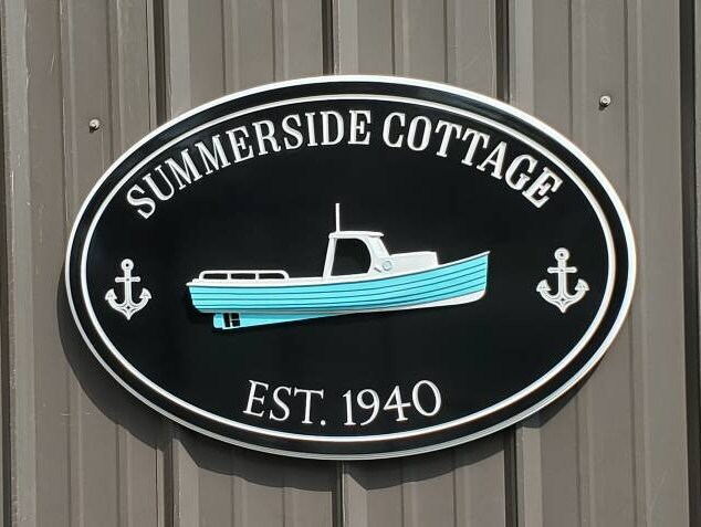 Fishing Boat Carving Sign Outdoor Cottage Name Sign PVC | Etsy