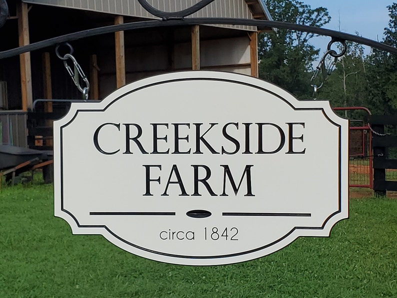 Hanging Historic Farm House Inn Sign Circa Year Date - Etsy