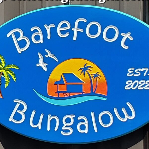 Barefoot House Sign - Etsy