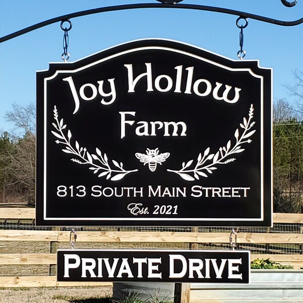 Double Sided Hanging Sign - Etsy