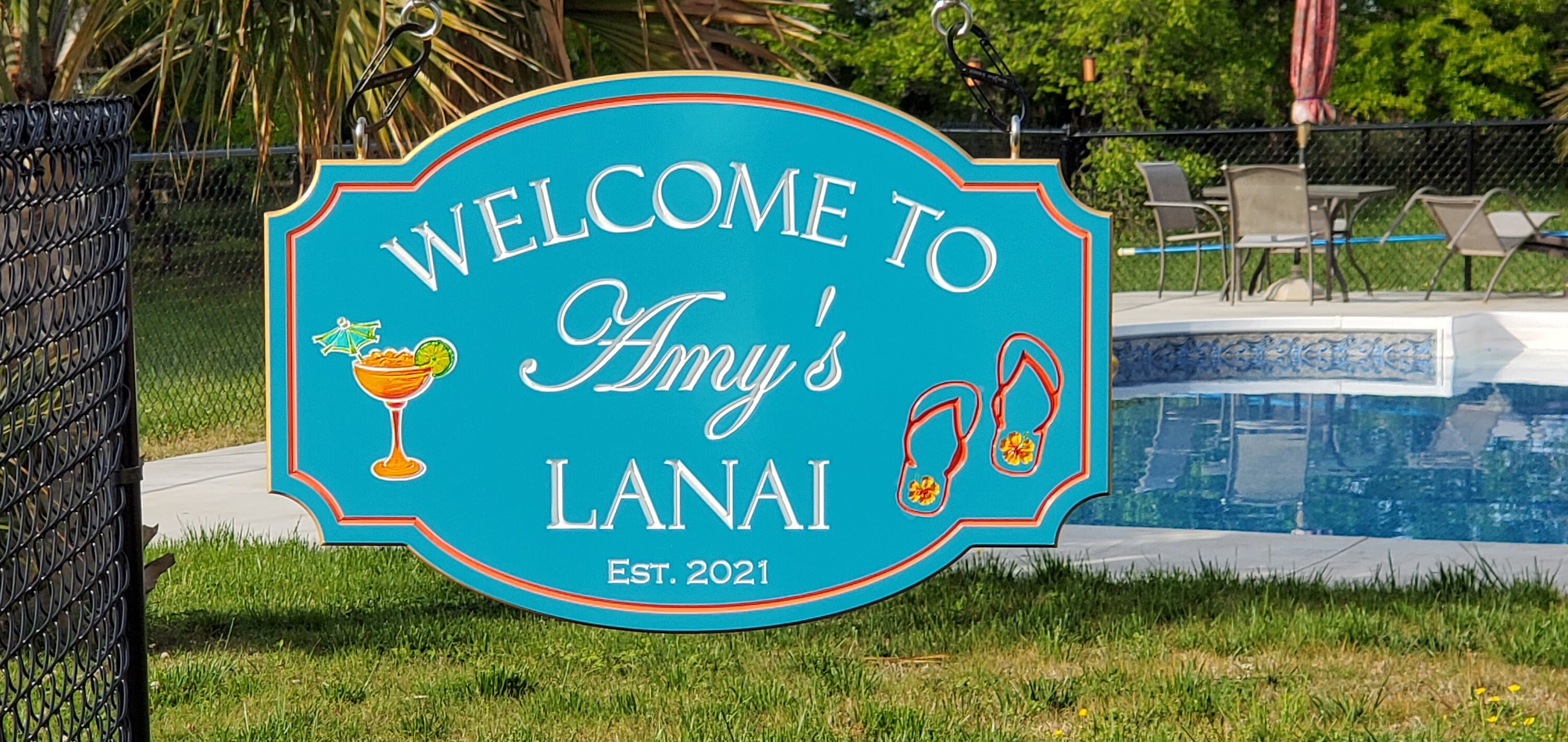 Lanai Signs Personalized Outdoor Poolside Bar Cabana Sign - Etsy