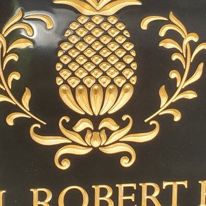 Circa Year Historic House Sign Historical Property Gold Pineapple ...