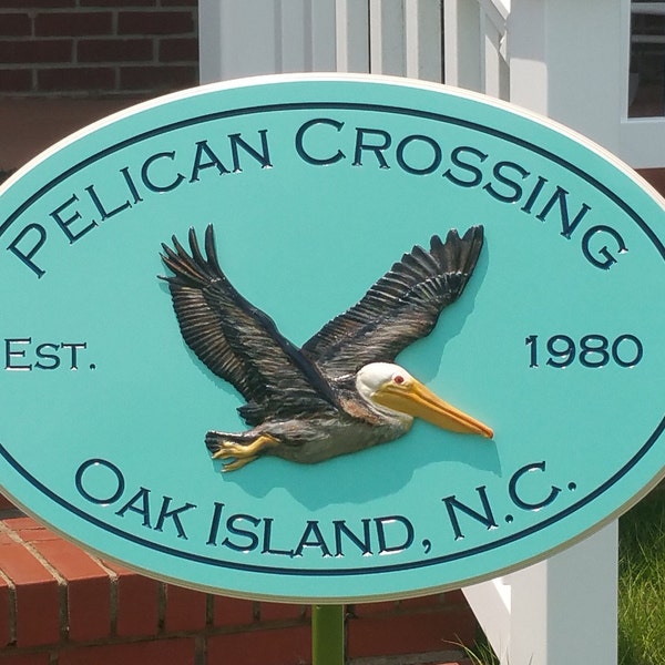 Pelican Beach Sign - Etsy