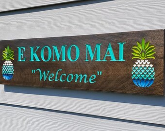 Hawaiian Welcome Sign | Etsy