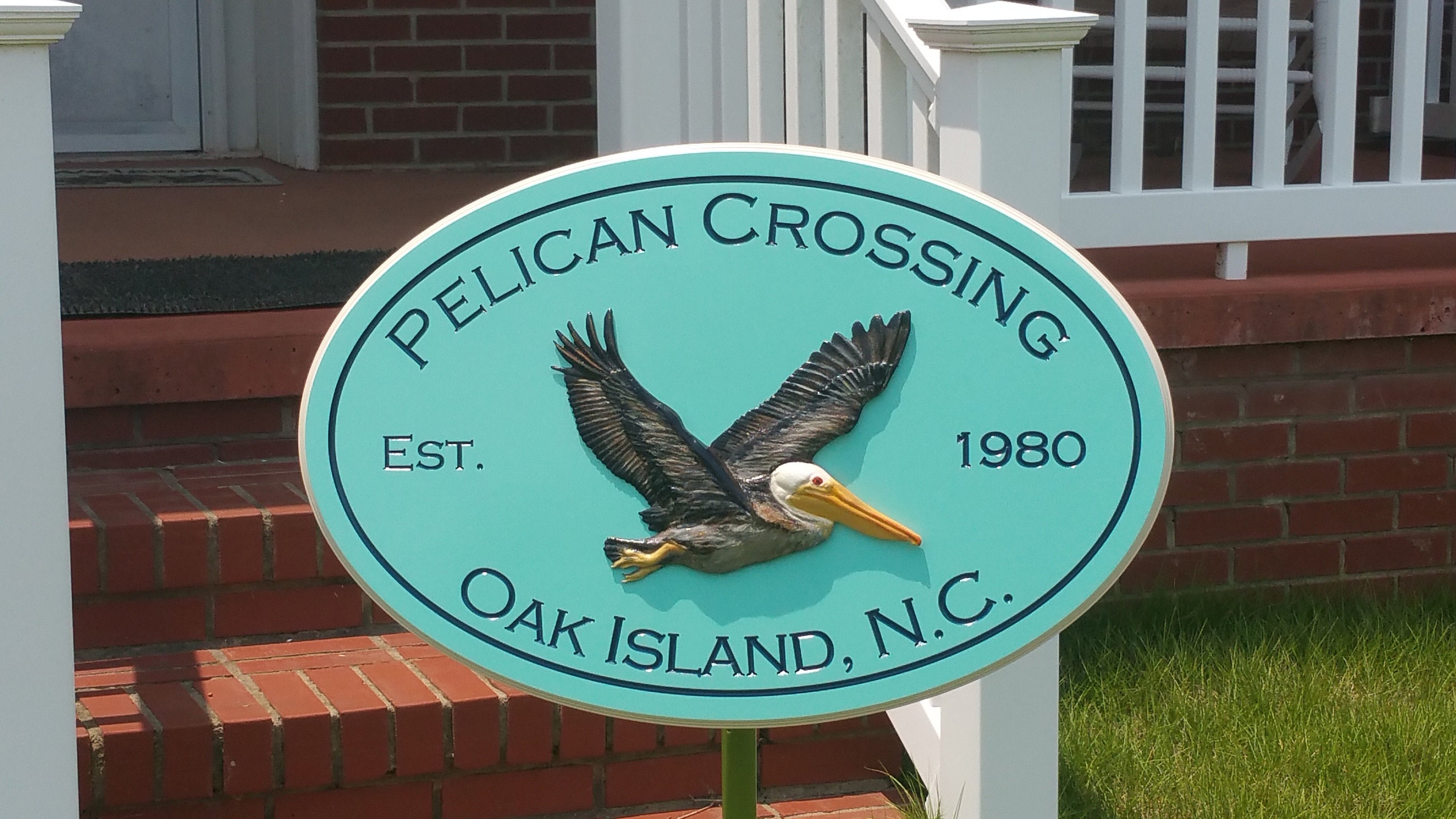Large Beach House Name Signs Pelican Address Sign | Etsy