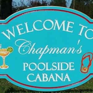 Lanai Signs Personalized Outdoor Poolside Bar Cabana Sign - Etsy