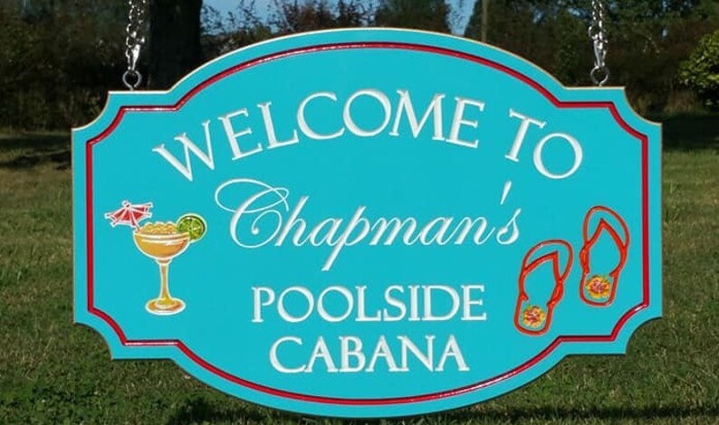 Lanai Signs Personalized Outdoor Poolside Bar Cabana Sign - Etsy