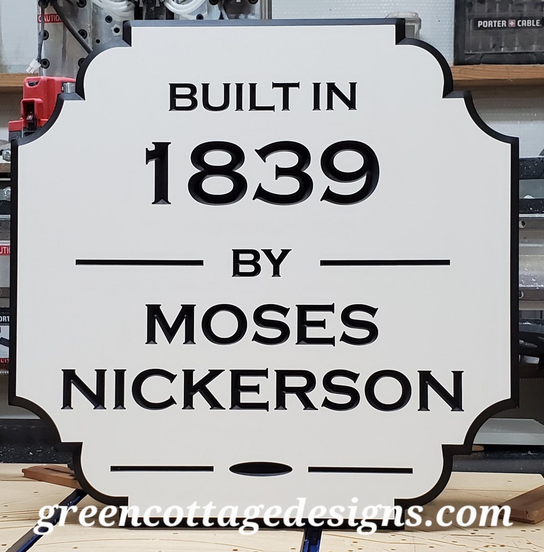 Historic Home Plaque Business Signs Custom Outdoor Sign Bed - Etsy