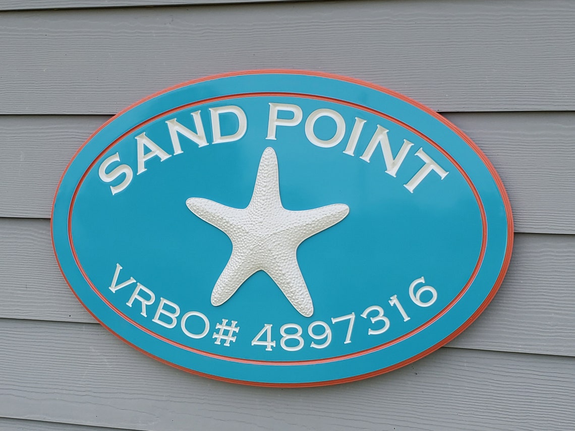 Custom Outdoor Carved PVC Signs Waterproof Coastal Vacation | Etsy