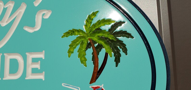 Outdoor PVC Poolside Paradise Sign Patio Dining Tropical - Etsy