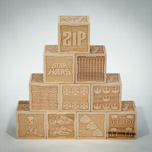 STAR WARS Themed Number Blocks 0 Through 9 - Etsy