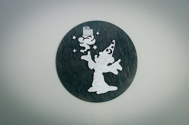 Mickey Wood Bathroom Door Sign Disney Bathroom Sign Disney | Etsy