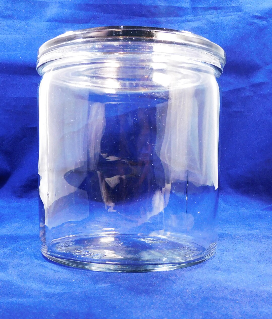 Antique Clear Glass Tobacco Jar-medical Jar Glass Lid - Etsy