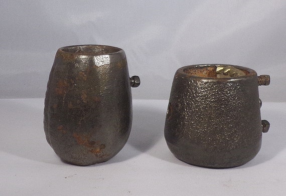 Vintage Iron Bull Horn Weights Unmatched Nice Decorators | Etsy