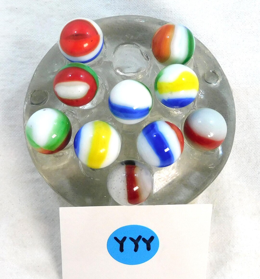 Ten Vitro Marbles Vintage Collector Marbles Nice Shape Great Colors ...