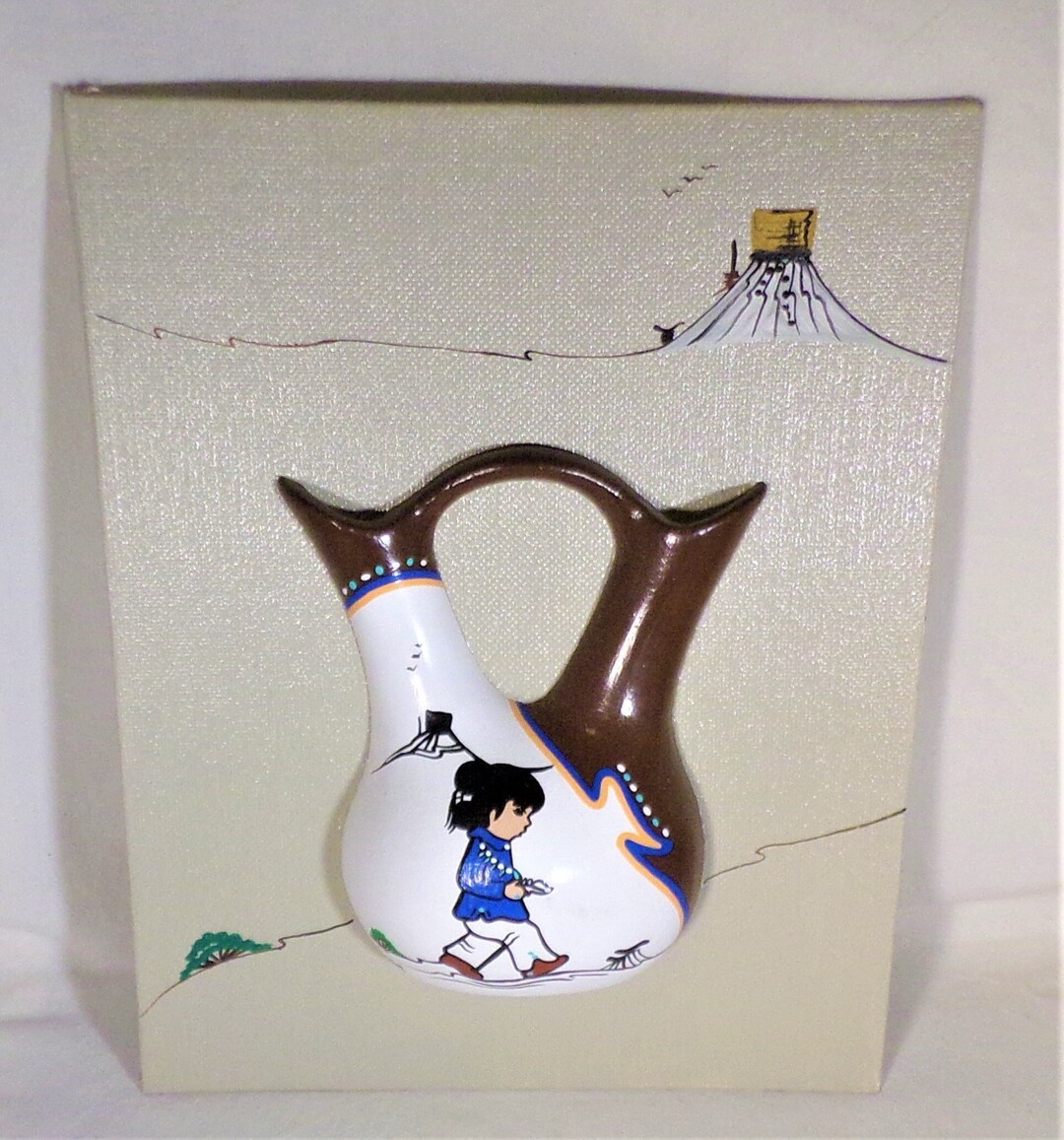 Native American Painted Pottery Wall Plaque Wall Decor - Etsy