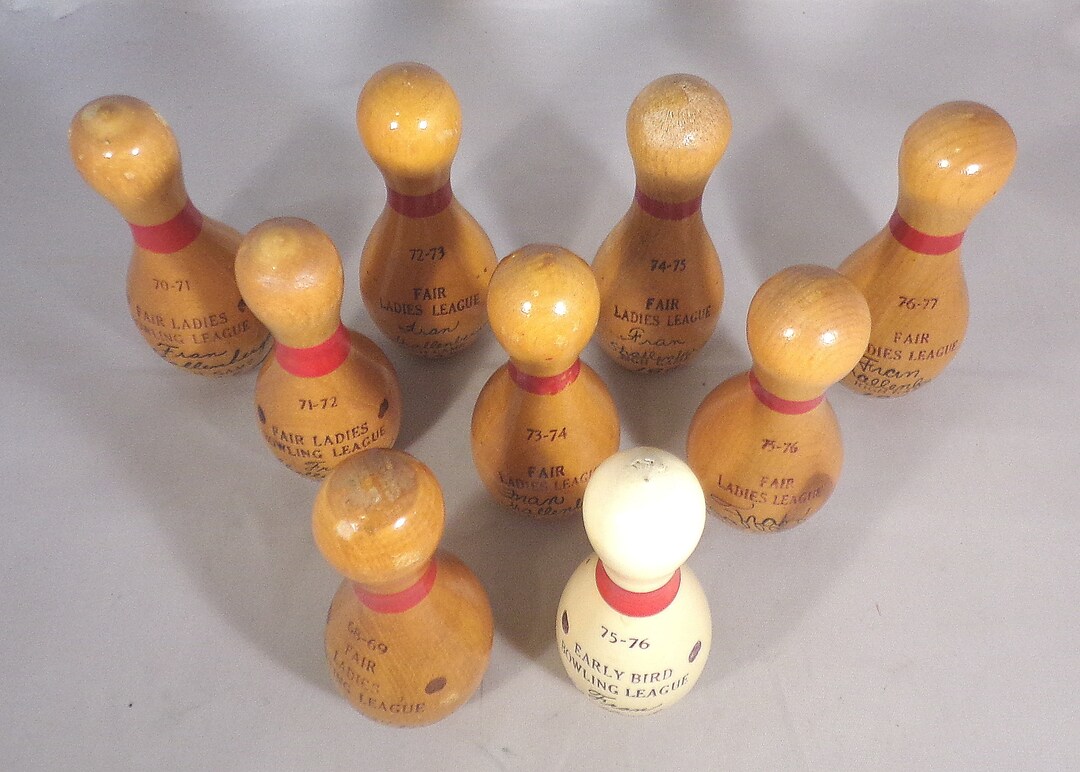 Bowling Awards Pins High Game-ladies Bowling League - Etsy