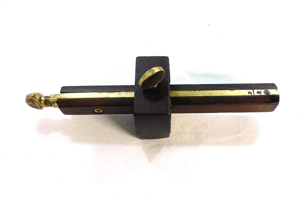 Antique Wood & Brass Scribe or Mortise Gauge for Tool Collectors - Etsy