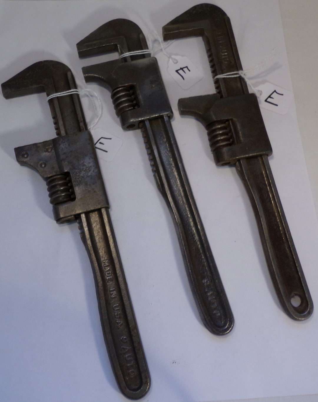Vintage 9" Auto Wrenches Cast Iron-good Collectible Shape - Etsy
