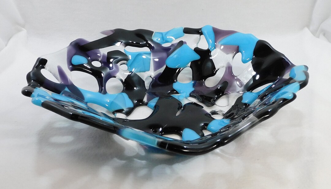 Hand Made Art Glass Bowl for Home Office Decor - Etsy