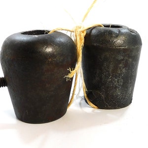 Cast Iron Antique Iron Horn Weights-candle Holders-farmhouse Decor - Etsy