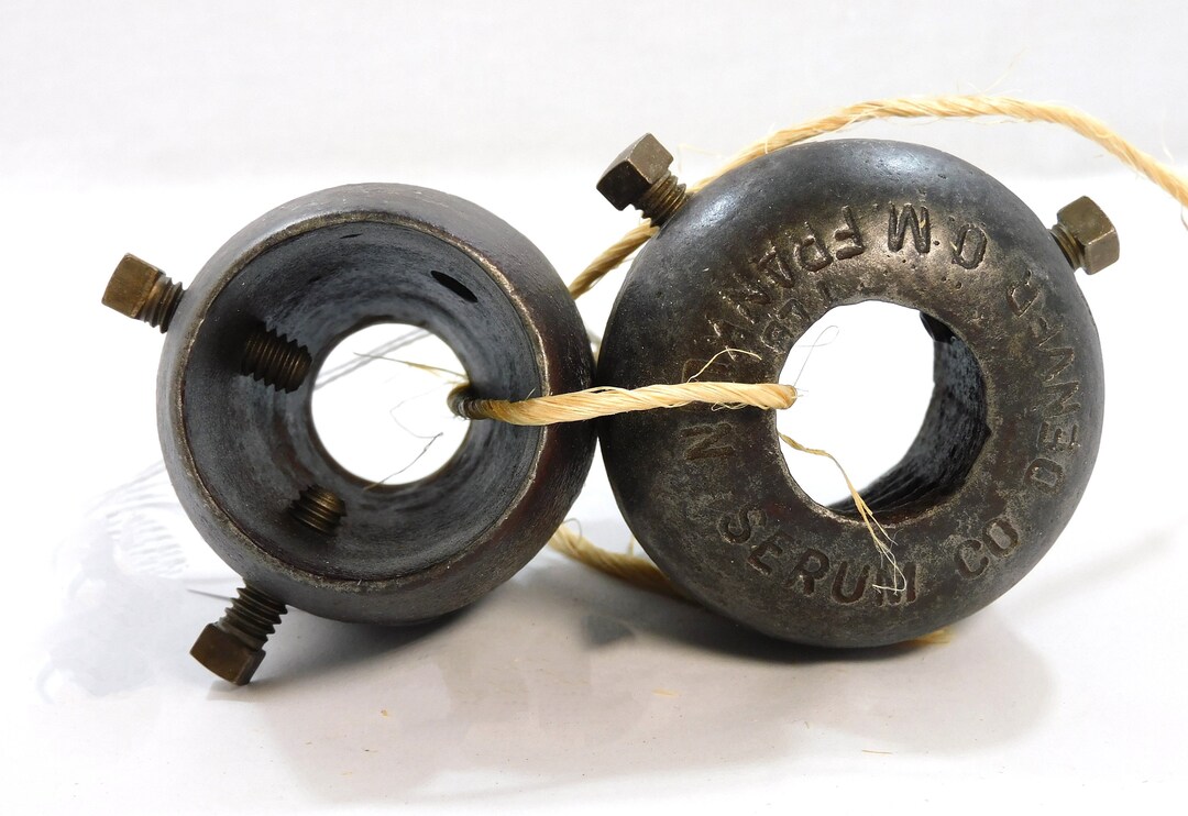 Antique Cast Iron Horn Weights-candle Holders-farmhouse Decor - Etsy