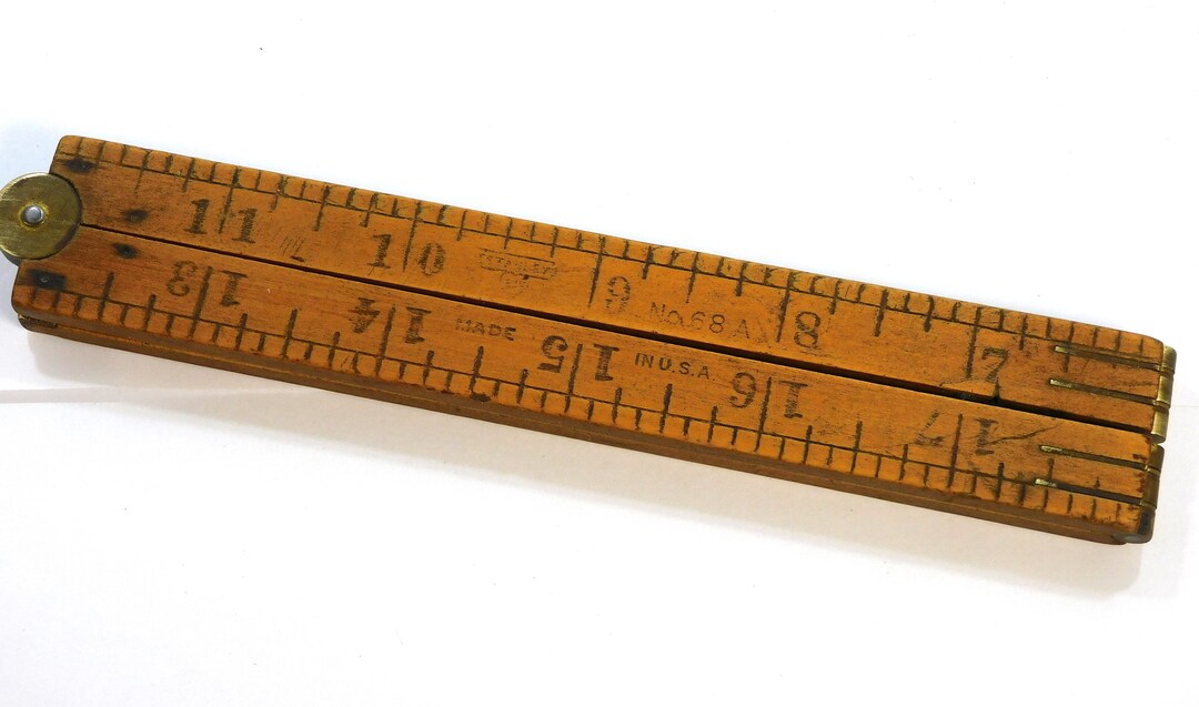 Vintage Stanley No. 68 A Folding Ruler With Sweet Heart Label - Etsy