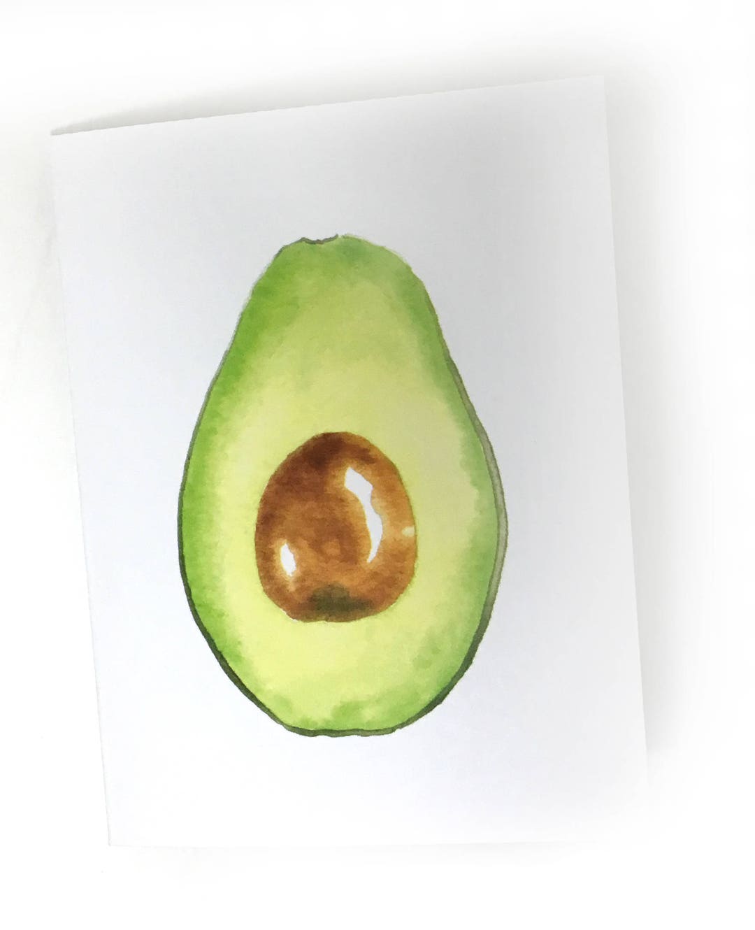 Avocado Note Cards, Watercolor Avocado Stationery, Blank Note Cards ...