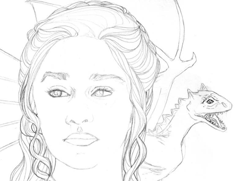 DIGITAL DOWNLOAD Game of Thrones Portraits, Daenerys Stormborn and Jon ...
