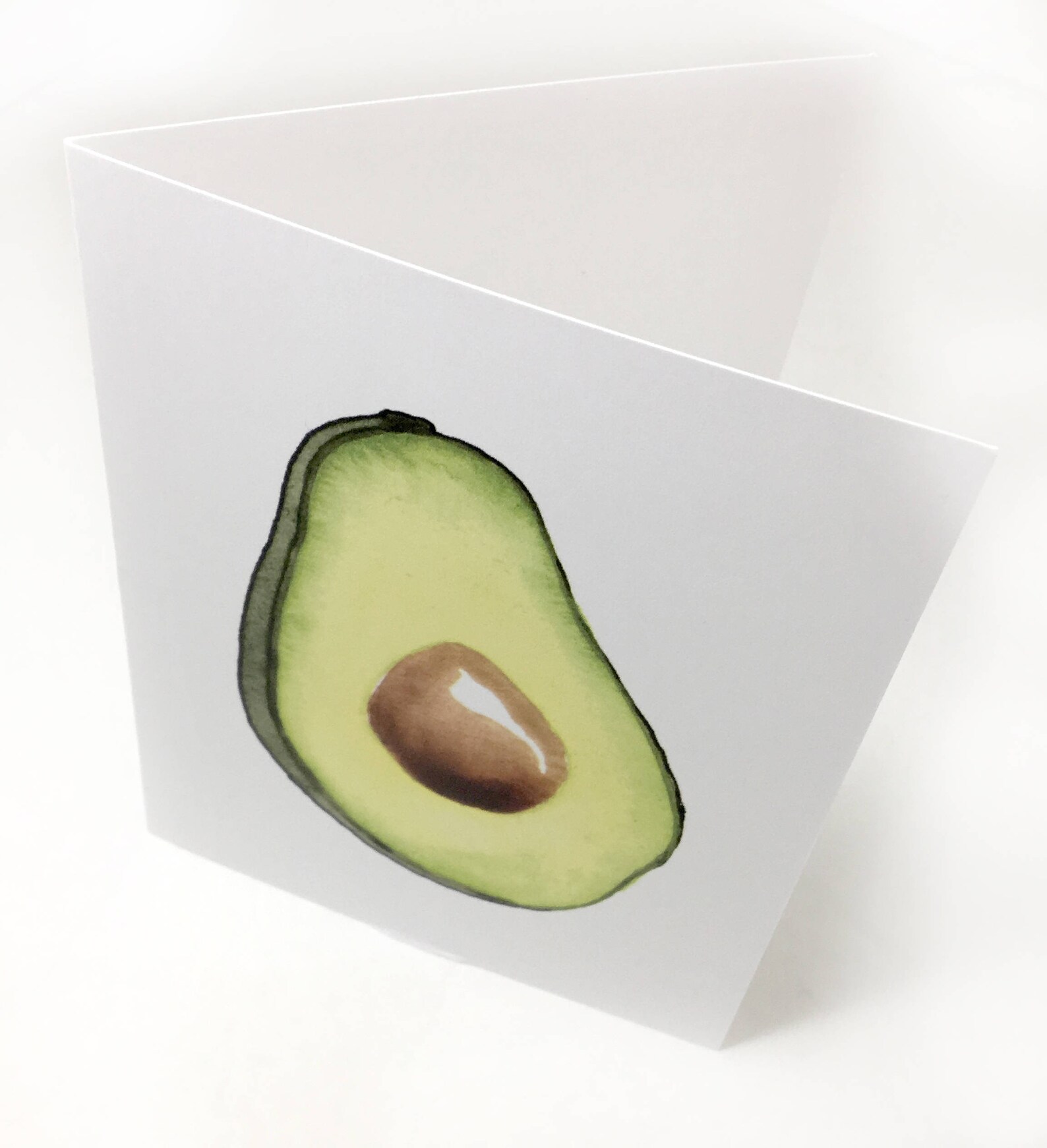 Avocado Note Cards, Watercolor Avocado Cards With Envelopes, Blank Note ...