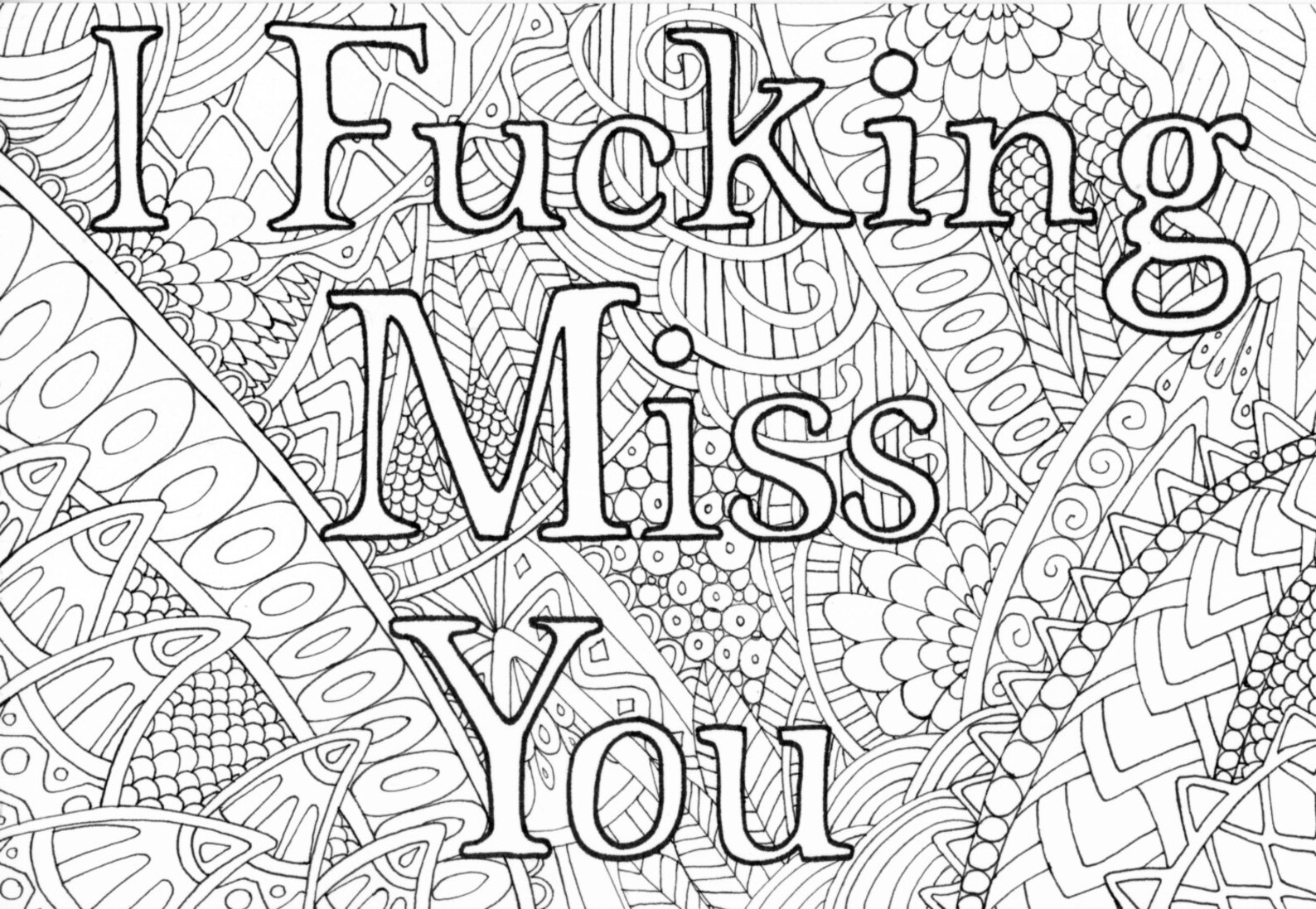 ADULT HUMOR Coloring Pages, F Bomb Coloring Book Pages, Swear Word ...