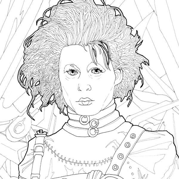 Tim Burton Coloring Pages - Etsy