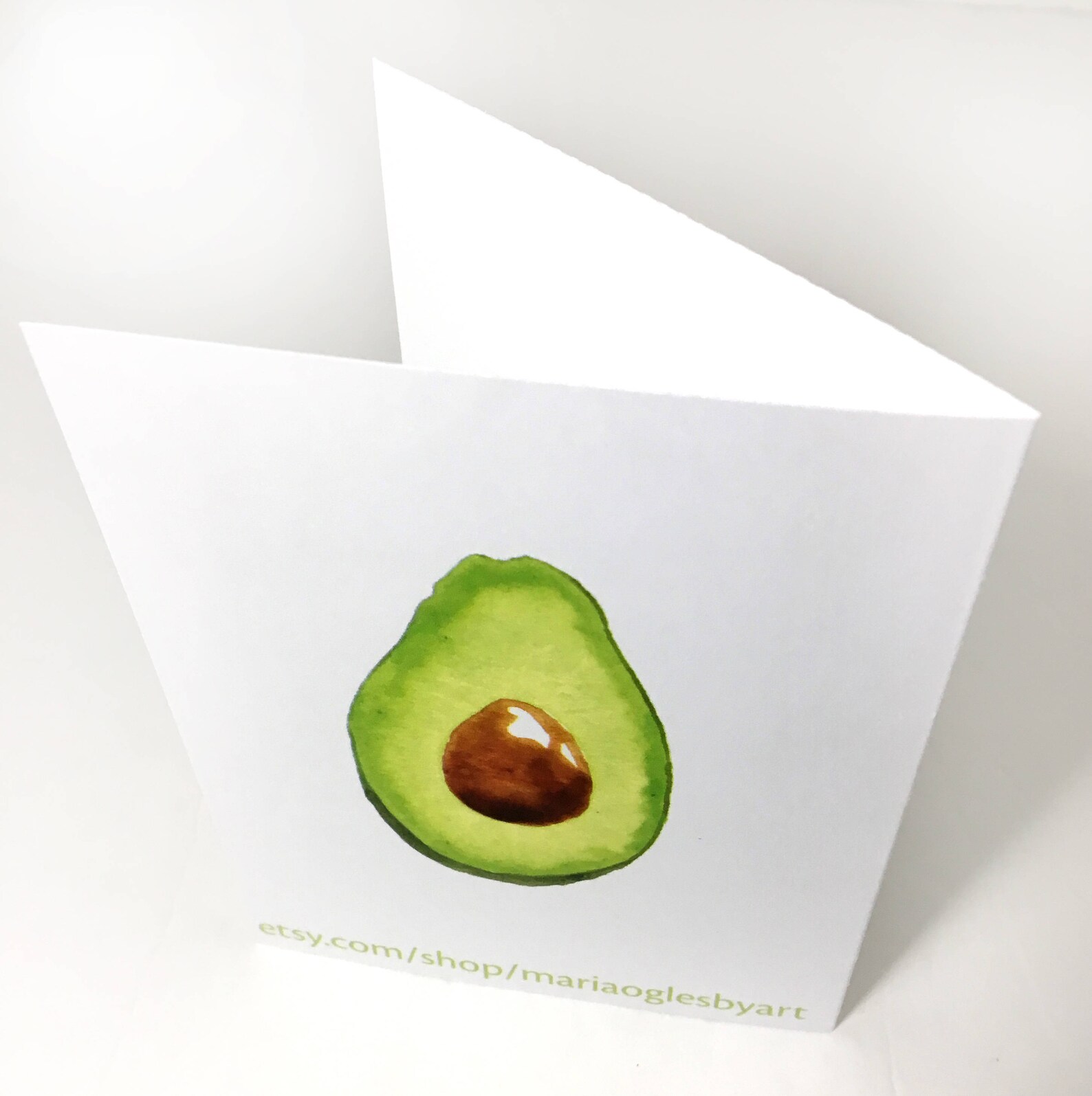 Avocado Note Cards Watercolor Avocado Stationery Blank Note | Etsy