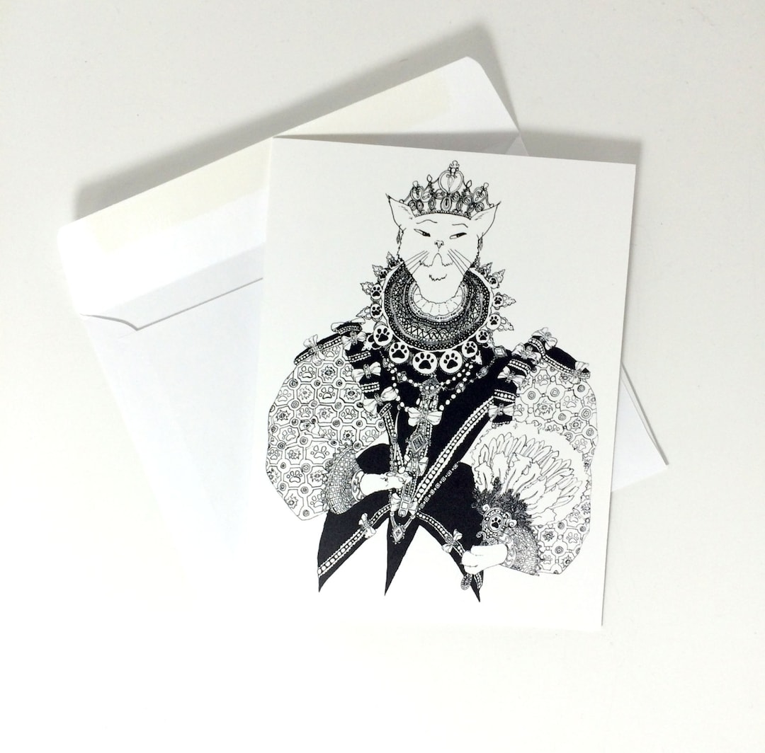 Gift for Cat Lover, Cat Greeting Cards, Cat Art Cards, Cat Note Cards ...