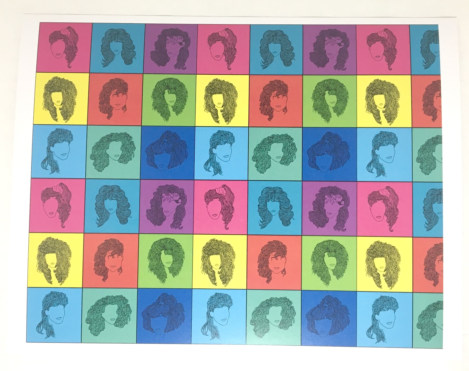 80s Retro Art Print 1980s Wall Art 80s Hairstyles Wall - Etsy