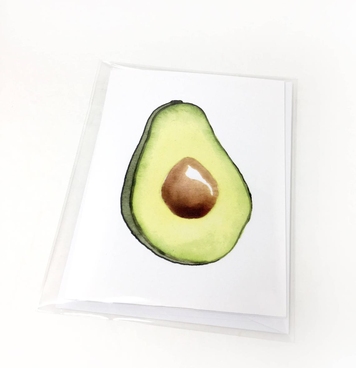 Avocado Note Cards Watercolor Avocado Cards With Envelopes - Etsy