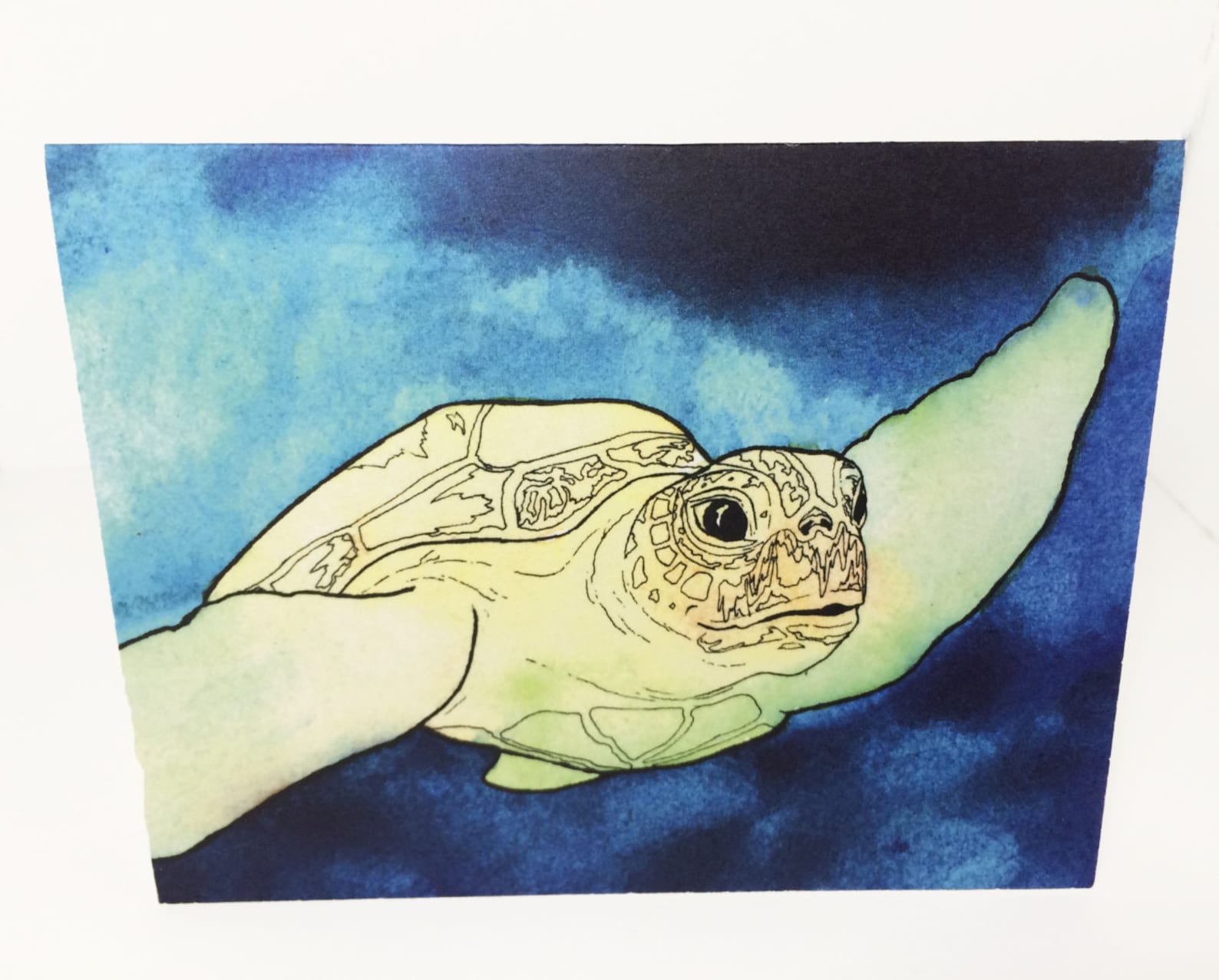 Sea Turtle Note Cards, Ocean Themed Stationery Present, Nautical Gift ...