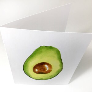Avocado Note Cards, Watercolor Avocado Stationery, Blank Note Cards ...