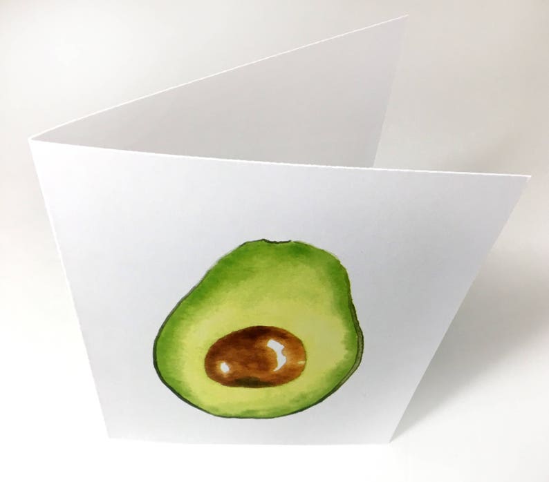 Avocado Note Cards Watercolor Avocado Stationery Blank Note - Etsy
