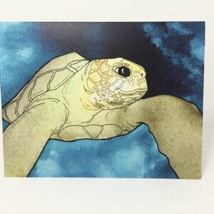 Sea Turtle Note Cards, Ocean Themed Stationery Present, Nautical Gift ...