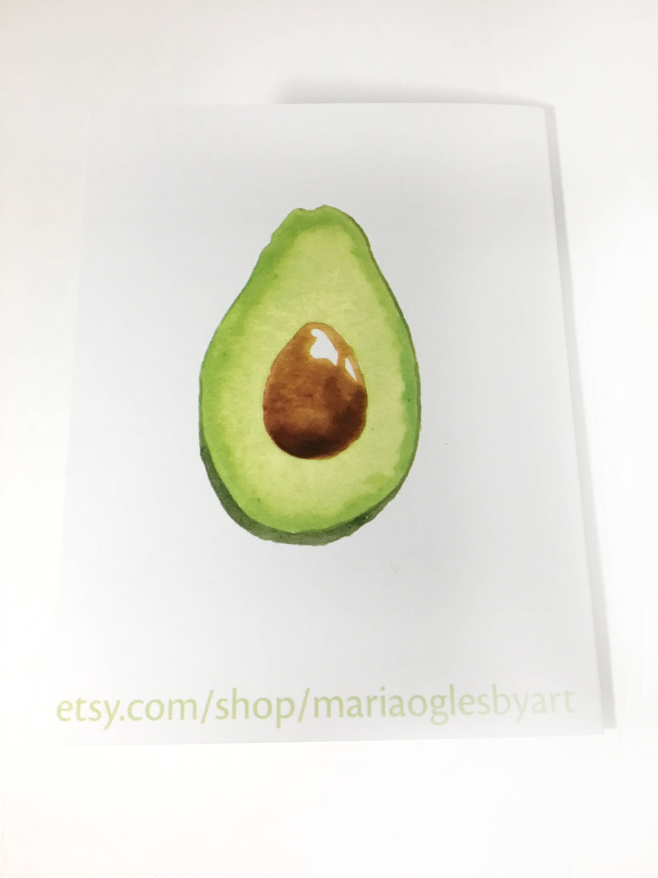 Avocado Note Cards Watercolor Avocado Stationery Blank Note | Etsy