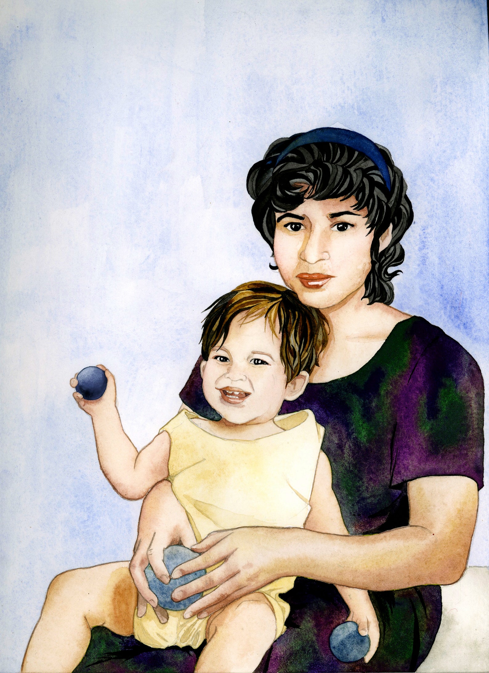 Two Person Portrait, Parent and Child Portrait, Couples Portrait ...