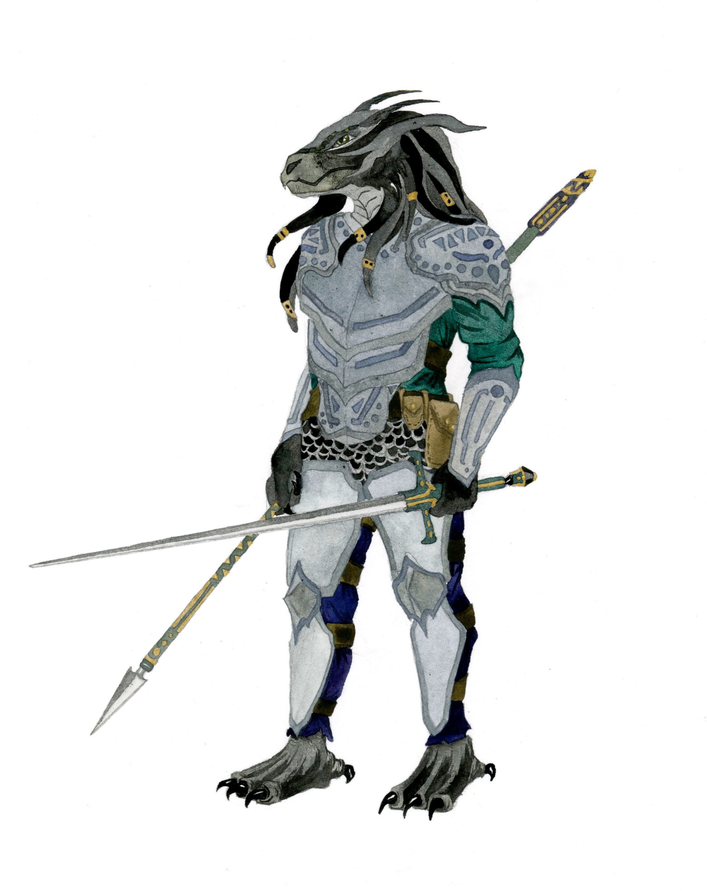 Silver Dragonborn Dandd