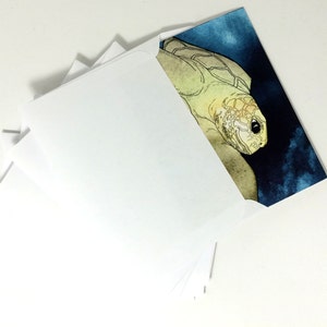 Sea Turtle Note Cards, Ocean Themed Stationery Present, Nautical Gift ...